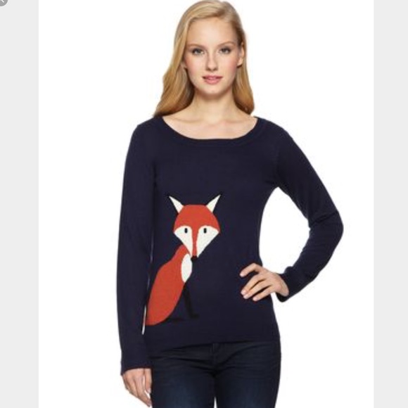 Anthropologie | Sweaters | Foxy Fox Intarsia Pullover Sweater | Poshmark